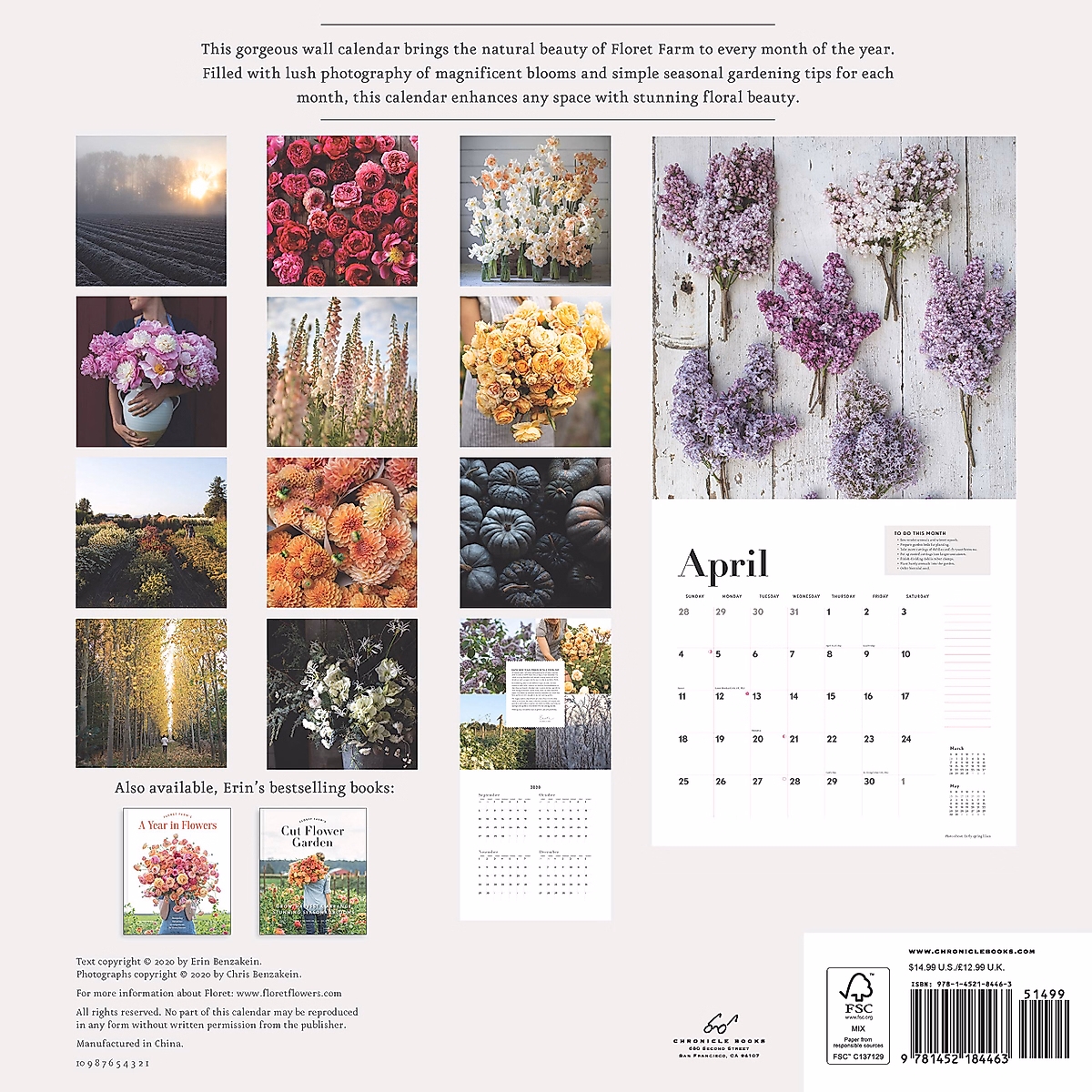 Floret Farm's A Year in Flowers 2021 Wall Calendar: (Gardening for Beginners Photographic Monthly Calendar, 12-Month Calendar of Floral Design and Flower Arranging)
