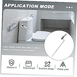 STOBAZA Toilet Tank 2 pcs Accessory Handle Water Switch Lever for Tank Toilets Part Accessories Most Replacement Universal Aluminum Flush Bathroom Hotel Re Metal Household Side Retro Home