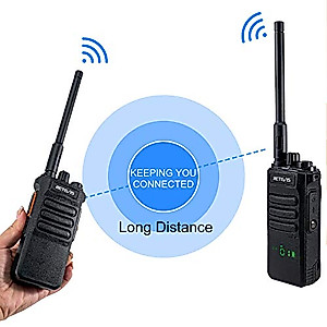 Retevis RT86 2 Way Radios Long Range,High Power 2600mAh Walkie Talkies Rechargeable,16CH Shatterproof Display Two Way Radios with Earpiece for Warehouse School(5 Pack)