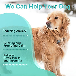 Hemp Calming Chews for Dogs Anxiety Relief Dog Calming Treats Natural Ingredients Dog Calming Chews Aid with Separation, Barking and Sleeping, Promote Relaxation, Reduce Stress