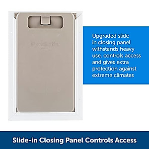 PetSafe Extreme Weather Dog and Cat Door - Aluminum Frame Pet Door - Large