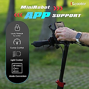 iScooter iX3 Electric Scooter Adults, 10" Off Road Pneumatic Tubeless Tires, 800W Motor E-Scooter Up to 25 Miles Range, 25MPH Top Speed, Adjustable Handlebar Height, Foldable Scooter with APP
