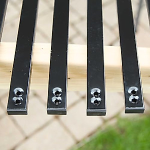 Nuvo Iron RCTB32 10 Pack Baluster, 32" Rectangular Plastic End Caps, Black, 10 Count