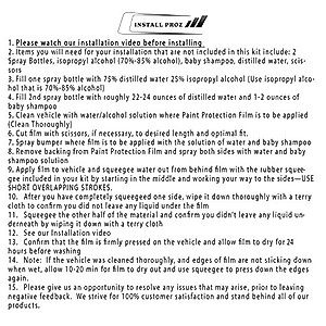 Self-Healing Clear Paint Protection Bra—Door Sill Kit (64in x 3in)