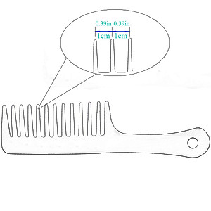 Wide Tooth Comb for Curly Hair,Long Hair,Wet Hair,Detangling Comb Large(cyan)
