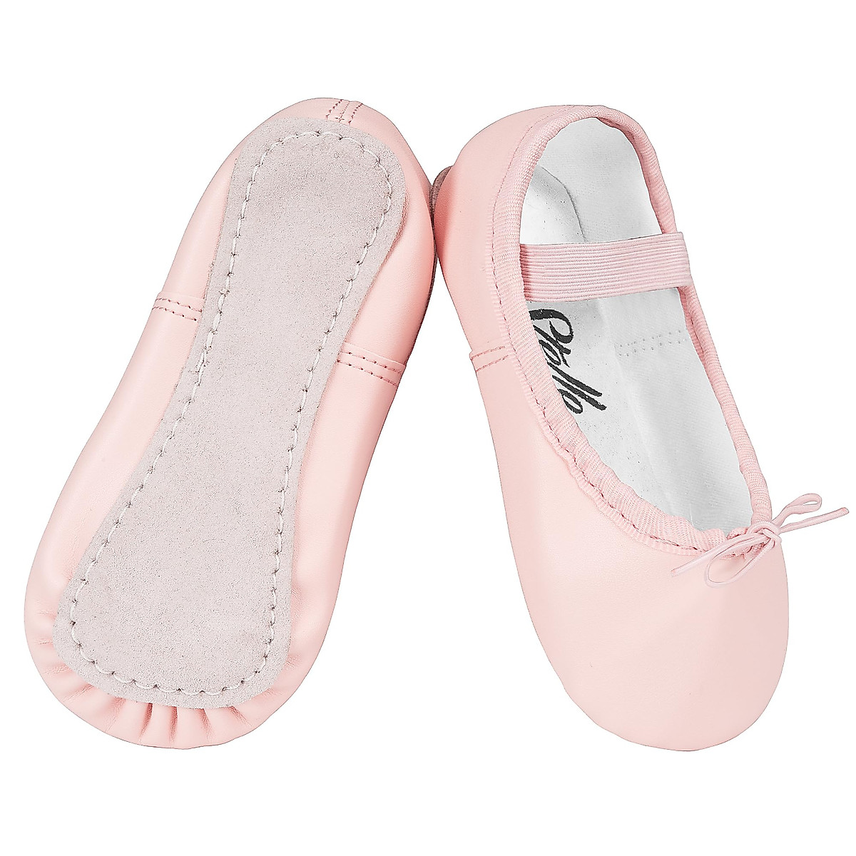 Stelle Ballet Shoes for Girls Toddler Dance Slippers PU Leather Boys Ballerina Shoes for Toddler/Little Kid/Big Kid/Women(Ballet Pink,3ML)