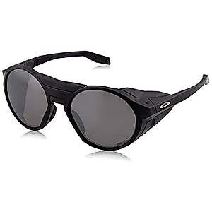 Oakley Men's OO9440 Clifden Round Sunglasses, Matte Black/Prizm Black Polarized, 54 mm
