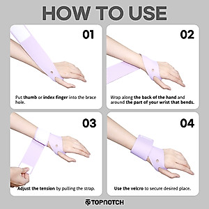 TopNotchGolf Ultra Thin Light Weight Adjustable Wrist Brace - For Both Men and Women, 24hours Comfort (Neon Pink)