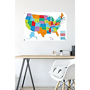 Trends International Map - United States of America 2022 Wall Poster with Pushpins