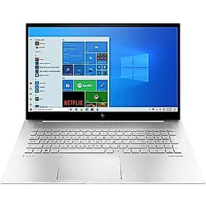 HP Envy FHD IPS Touchscreen Laptop 11th Gen Intel Core i7-1165G7 12GB Memory 512GB SSD + 32GB Intel Optane Iris Xe Graphics Backlit Keyboard Fingerprint Reader Natural Silver, 17-30.99 inch