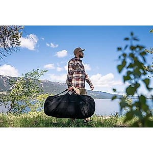 Stansport Zippered Canvas Deluxe Duffel Bag - Black (1233)