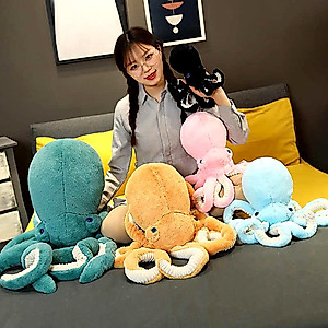 XIYUAN Stuffed Octopus Plush Toy Octopus Plush Doll Cute Big Eyes Octopus Stuffed Animals Soft Stuffed Marine Animals Plush Pillow for Kids Gift Small11.8inch(Blue)