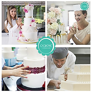 O'Creme Polystyrene Dummy Cake Decorating Display for Baked Goods Bakery Supplies Square Shape (4”H x 9”)