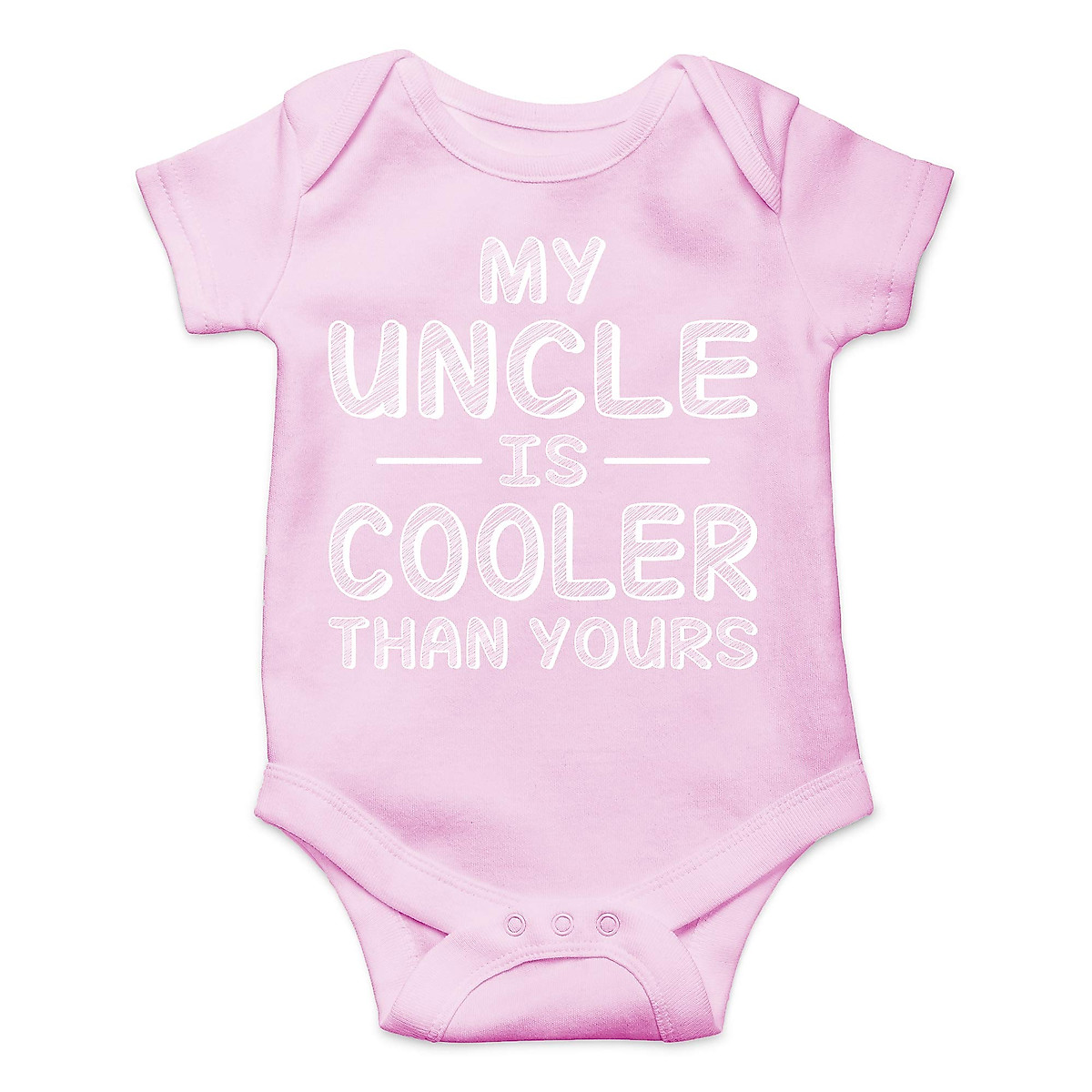 CBTwear My Uncle Is Cooler Than Yours Baby Bodysuit Adorable Romper Clothing Funny Infant Outfit (Newborn, Pink)