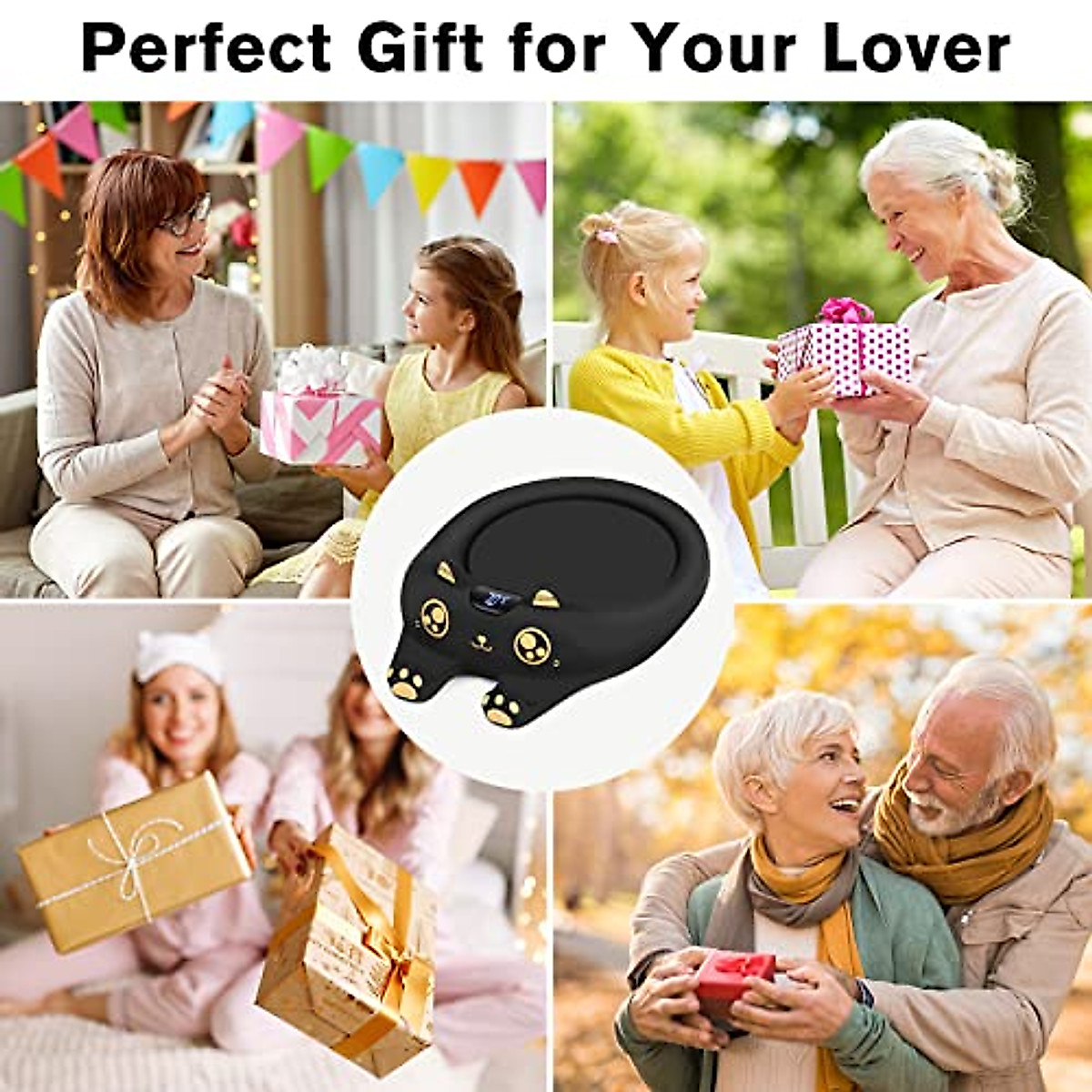 PUSEE Mug Warmer,Coffee Warmer for Desk Coffee Cup Warmer Auto Shut Off,Smart Candle Warmer with 3 Temp Settings,Electric Beverage Warmer Plate for Coffee,Cocoa,Tea,Water and Milk (Not Include Cup)