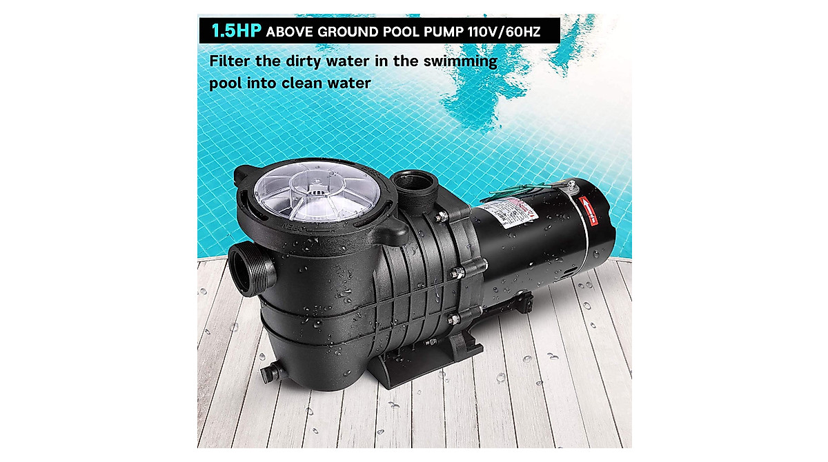 Powerful Seeutek 1.5 HP Pool Pump - Quiet & Durable