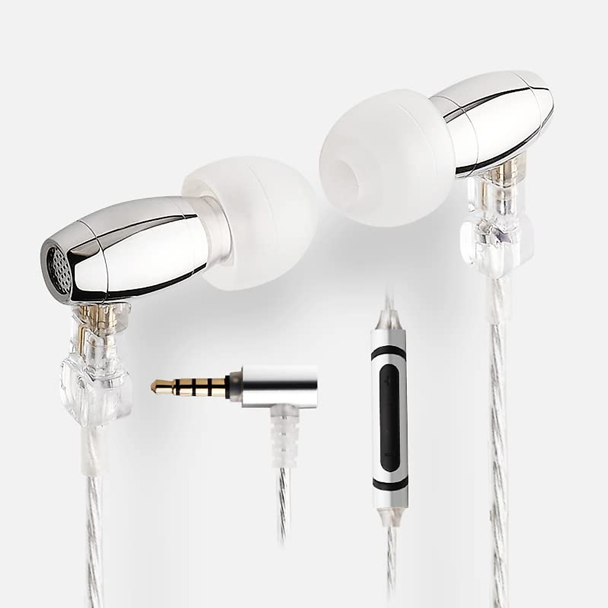 keephifi in Ear Earphone HZSOUND Waist Drum Wired Monitors-?6mm Polymer Composite Dynamic Driver HiFi Earbuds in Small Volume High Fidelity Microphone Headphone,Noise Cancelling Headsets (with mic)