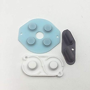 Plastic Buttons A B Button Mod + & Conductive Rubber Pads for Nintendo Game Boy GB DMG-01 (B)