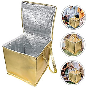 Reusable Grocery Bag Insulation foldable grocery shopping tote food transport cooler insulated bento Food Delivery Storage aluminum Stands Upright Warmer Grocery Delivery Bag
