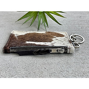Chic Cowhide Keychain Wallet with Credit Card Holder, Coin Purse - Ideal Gifts for Her