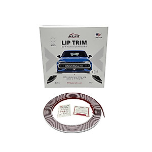 All-Fit Automotive Lip Trim – Universal Fit for Style & Protection – Durable Accent for Splitters, Air Dams, & Spoilers – Easy-to-Install Automotive Exterior Accessories (¼” W x 10’ L, White)