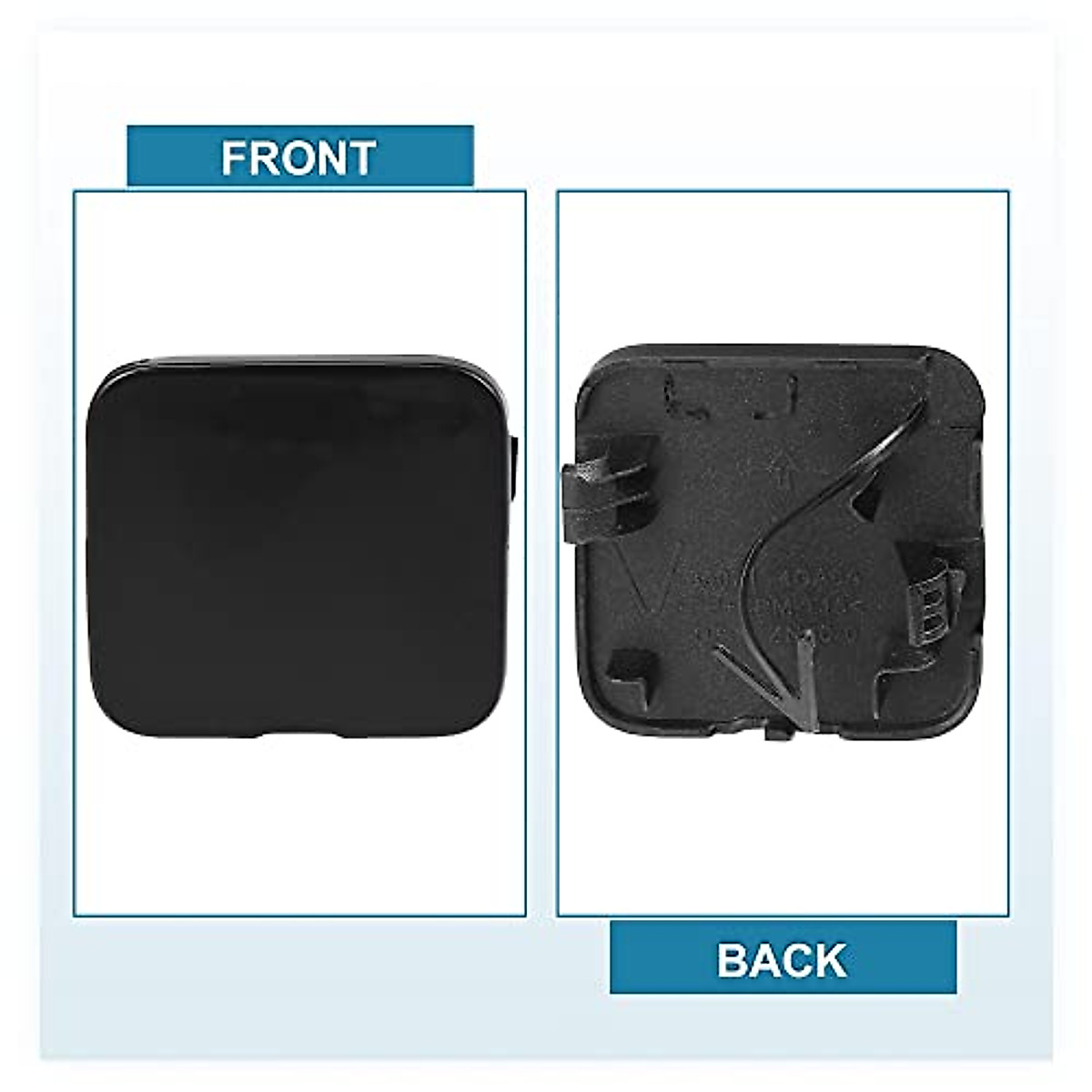 X AUTOHAUX Car Rear Bumper Tow Hook Cover 85071-4GA0A for Infiniti Q50 2014-2018 Tow Hook Eye Lid Cover Trailer Cap Midnight Black