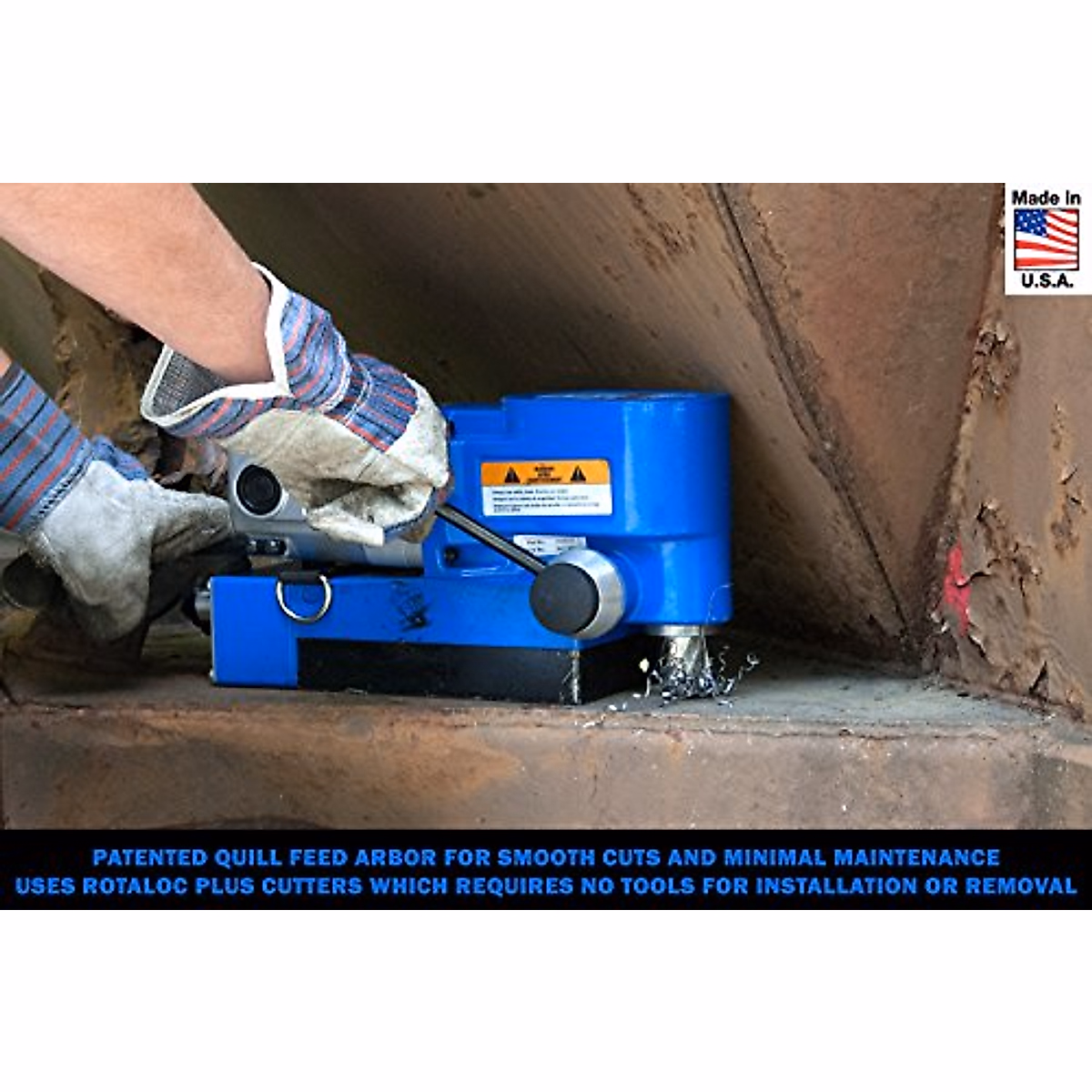 Hougen HMD130 Ultra Low Profile lightweight right angle drill with large capacity. Replaces HMD115 and HMD150