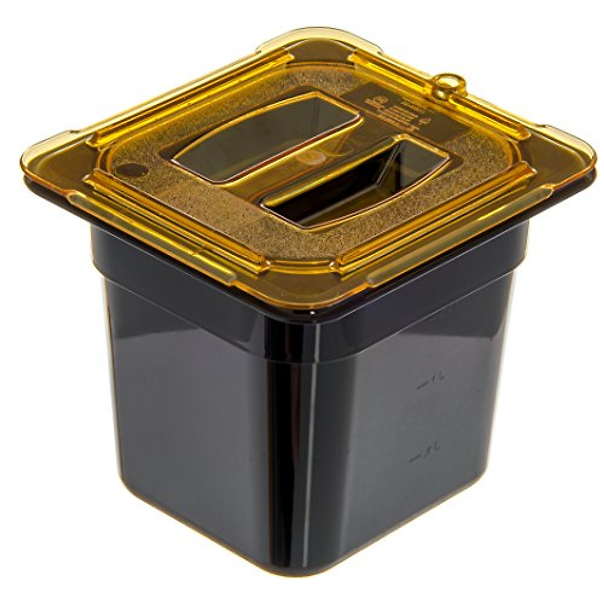 Carlisle FoodService Products 10510U13 StorPlus High Heat Universal Handled Food Pan Lid, Sixth Size, Amber