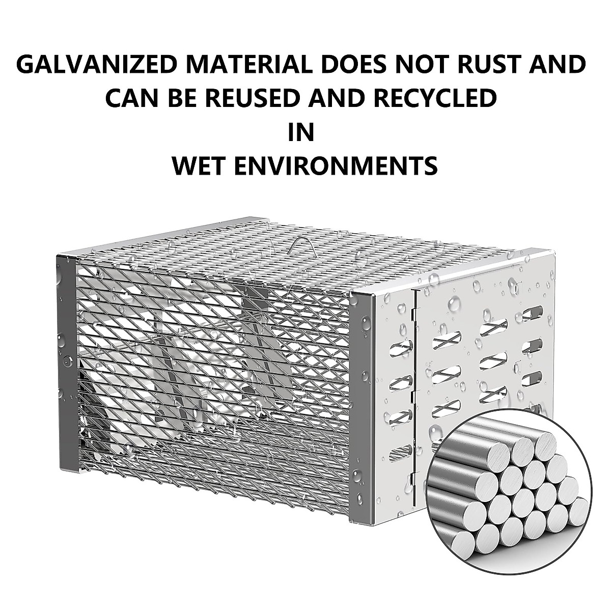 WHJIACHU Rat Trap, Humane Mouse Trap with Double-Opening One-Way Door Design, Automatic Continuous Cycle Mouse Trap, Suitable for Indoor and Outdoor Use, for Capturing or Releasing Rodents