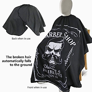 So Cool Professional Barber Cape with Adjustable Metal Clip Hair Cutting Cape Salon Cape Hairdressing Cape Neck Duster Brush Hair Comb Hair Clips Set
