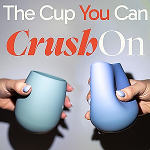 Salvio Unbreakable Silicone Wine Glasses | Reusable | Dishwasher Safe | Stemless | BPA-Free | Great for Parties, Boats, Beaches, and Camping | set of 4