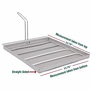 Frymate Commercial Deep Fryer Filter AF45 13.75" x 13.75", Stainless Steel Mesh Skimmer Fryer Strainer, Increase Fryer Oil Lifespan up to 40%