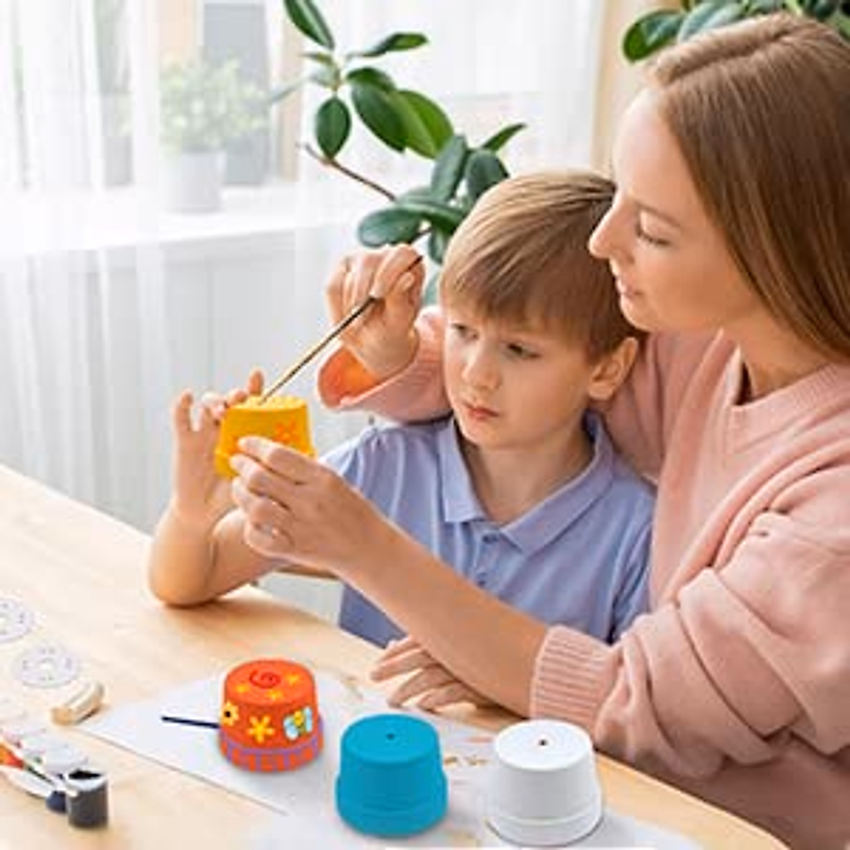 3-Pack Make A Wind Chime Kits - Arts & Crafts Construct & Paint Wind Powered Musical Chime DIY Gift for Kids, Boys & Girls