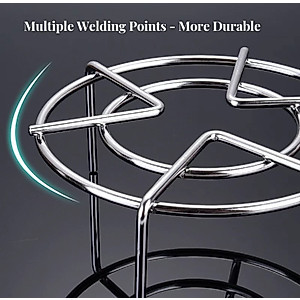 304 Stainless Steel Thickened Wire Rack Steaming Rack Multifunctional Tripod Rice Cooker Steaming Rack Metal Steamer Basket Steamer Insert for Pot (16cm diameter X 5cm height)