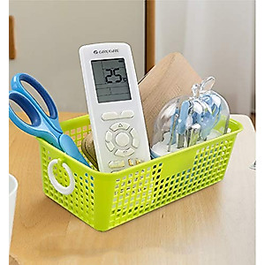 Tstorage Colorful Small Plastic Storage Baskets, Desktop storage basket, 6 Packs