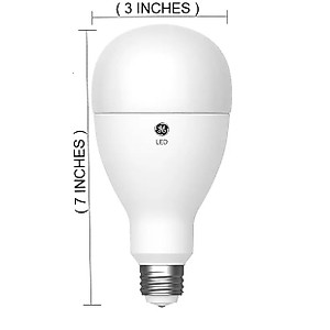 Plump GE Ultra Bright LED 3-Way Light Bulb, 75/150/250 watt Replacement, Soft White, 1100/2310/3900 lumens, exceptionally Bright, Portly LED A23, Frost Finish