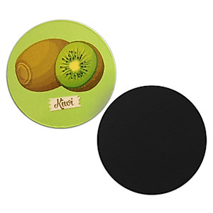Novel Merk Kiwi Fruit Refrigerator Magnets, Small Circle Kiwifruit & Banner Design for Fridge, Gifts, Decor, Party Favors, & Prizes (10 Pack)