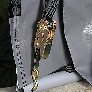 Quality Outdoor Shed-in-A-Box Portable Storage Shelter,Triple Layer, Heat Bonded, Ripstop Waterproof Polyethylene Cover, Premium Powder-Coated No Rust Frame, Sandstone (6'x6'x6', Gray)