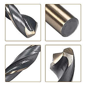 uxcell Straight Shank Twist Drill Bits 5.5mm High Speed Steel 4341 with 5.5mm Shank 5 Pcs for Stainless Steel Alloy Metal Plastic Wood