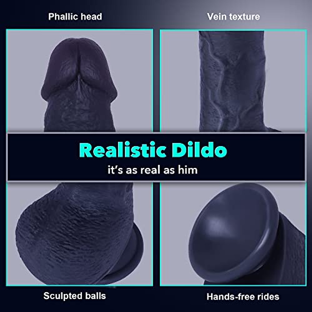 8.9'' Life-Like Thrusting Dildo for G-spot - Latune Alex Extra-Intense Thrusting Vibrator with Remote, 3 Thrusting & 5 Vibration Realistic Dildo, Sex Toy for Women (Black)