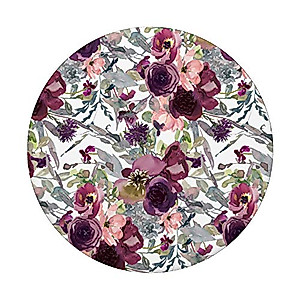 Flower Design With Burgundy Maroon Flowers PopSockets Swappable PopGrip