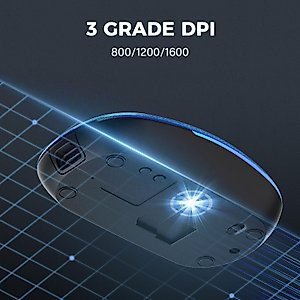 FENISIO Wireless Mouse, USB Computer Mouse 2.4G Rechargeable RGB Mouse Ultra Silent Cordless Mouse, Portable Computer Mouse for PC, Laptop, Desktop, MacBook, Windows (Aurora Purple)