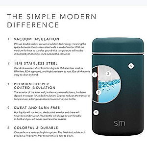 Simple Modern Provision Insulated Food Jar Thermos -Stainless Steel Leak Proof Storage Lunch Container for Hot Food 12oz with Steel Lid Ombre: Moonlight