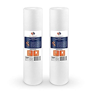 Aquaboon 1 Micron 20" x 4.5" Sediment Water Filter Replacement Cartridge | Whole House Sediment Filtration | Compatible with AP810-2, SDC-45-2005, FPMB-BB5-20, P5-20BB, FP25B, 155358-43, 2 Pack