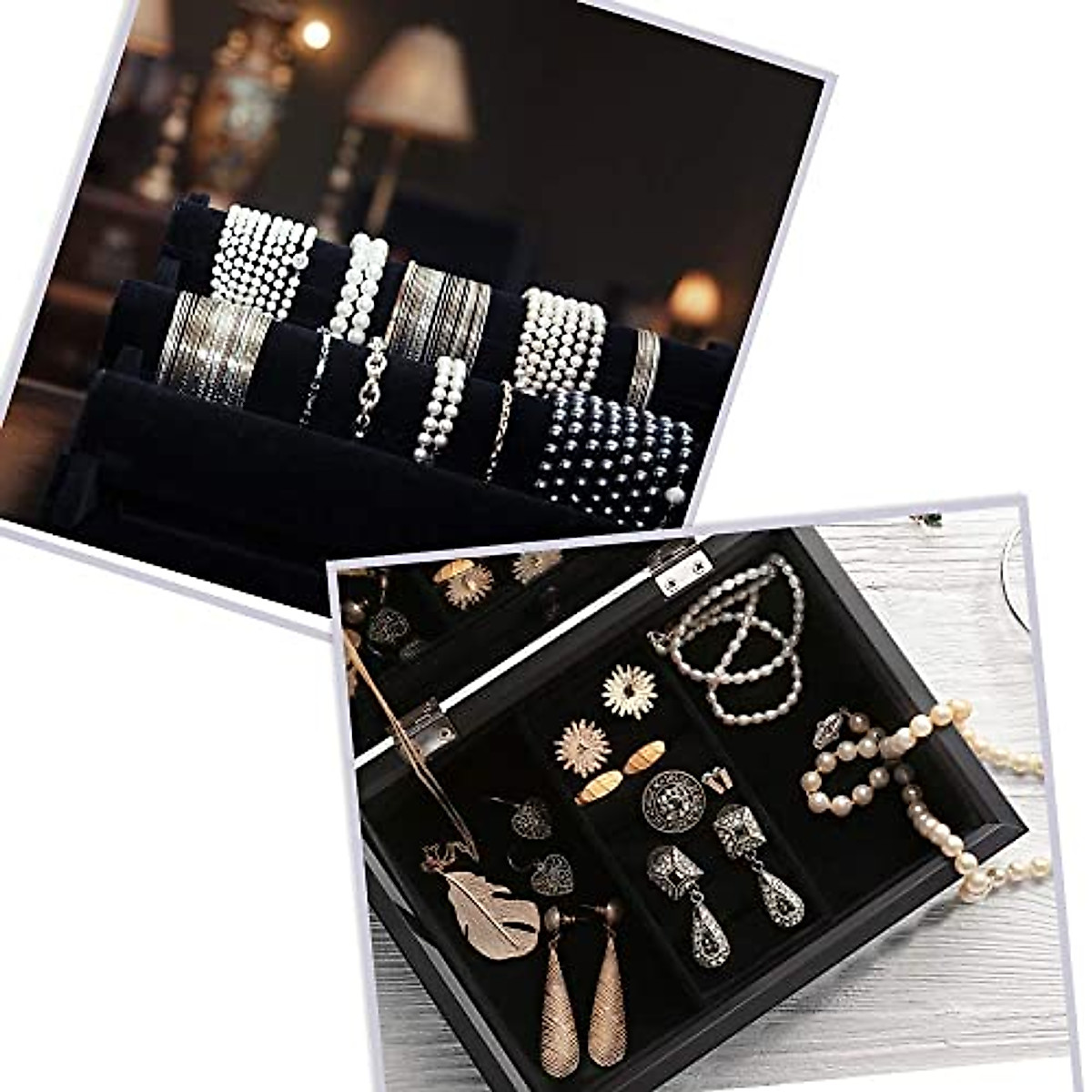 Self Adhesive Velvet Flocking Liner for Jewelry Drawer Craft Fabric Peel Stick15.8" x 158" (Black)