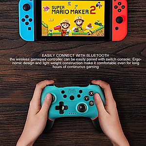 Rzzhgzq Wireless Controller for Switch/Switch Lite,Green Switch Pro Controller Gamepad Joypad Remote with Gyro Axis, Turbo and Adjustable Wireless Controller for Girl/Boy (GREEN)