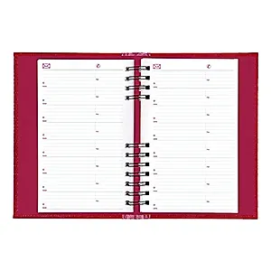 Brownline 2023 CoilPro Daily/Monthly Planner, Appointment Book, 12 Months, January to December, Twin-Wire Binding, 8" x 5", Bright Red (CB634C.RED-23)