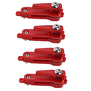 Simhoa 4 Pieces Red Padded Snapper Release Clip for Tackles Tool