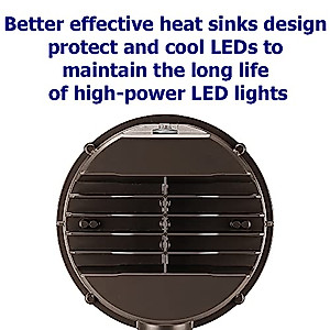 Elitexcel Dusk to Dawn Outdoor Lighting, 43W LED Barn Lights Outdoor, 5000LM 400W Replace Yard Lights, 5000K Daylight Security Area Street Light, 120V Waterproof Garage Parking Lot Flood Light