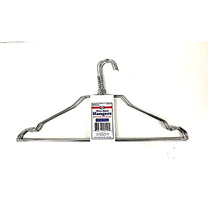 ProCare 6 Strong Silver Color Galvanized Metal Wire Shirt Hangers 16 Inch 13 Gauge